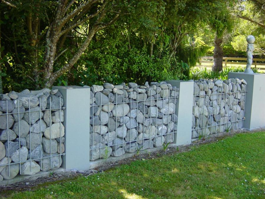 Gabion Rock Baskets & Secure Rock Wall Fences, Rock Basket Retaining ...
